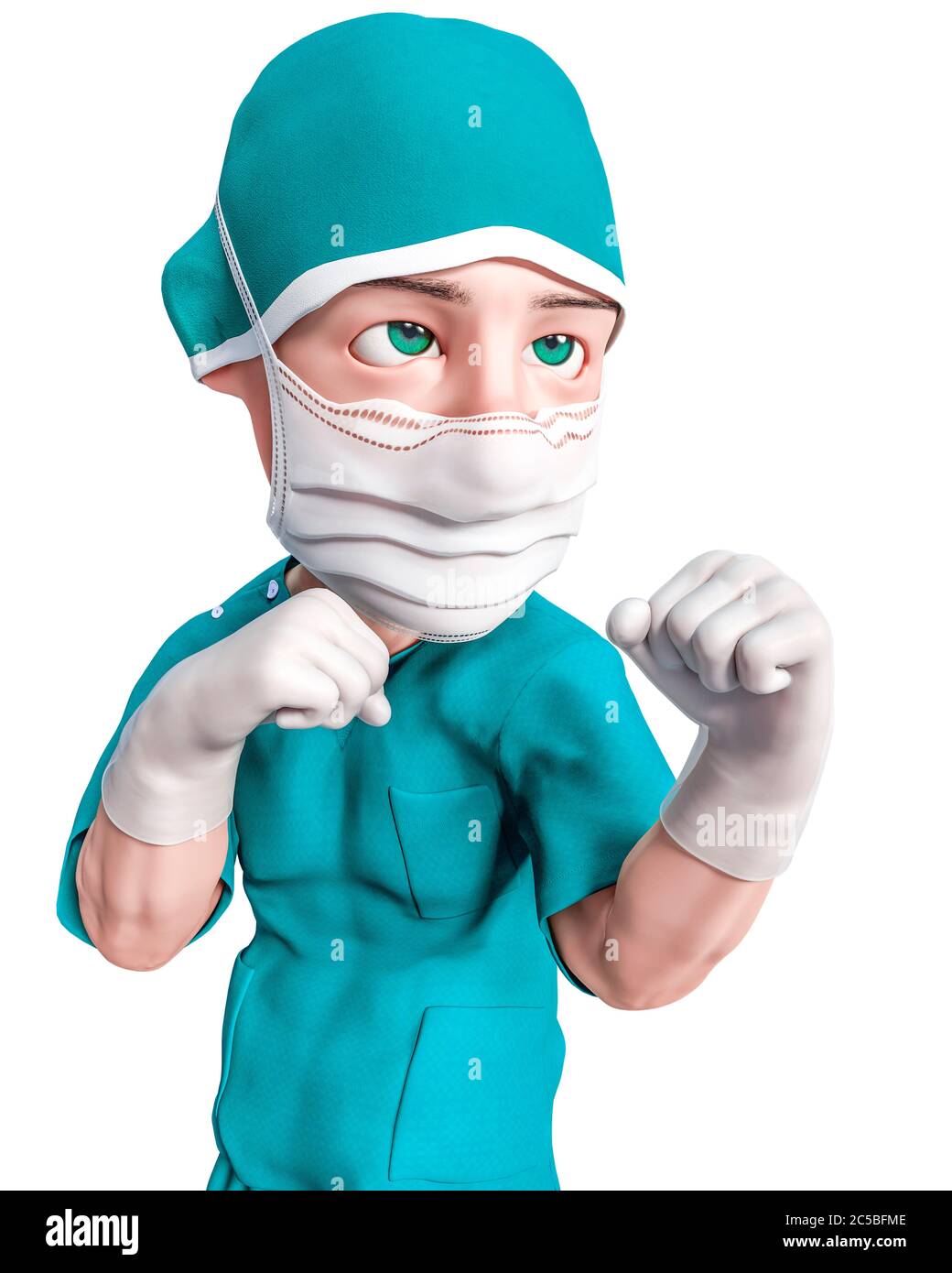 this funny doctor cartoon will put some fun in yours creations Stock ...