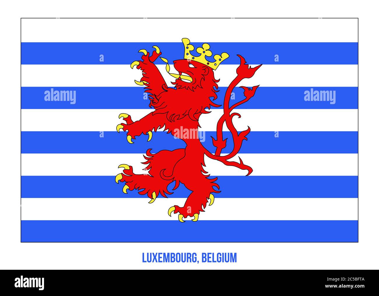 Luxembourg Flag Vector Illustration on White Background. Provinces ...