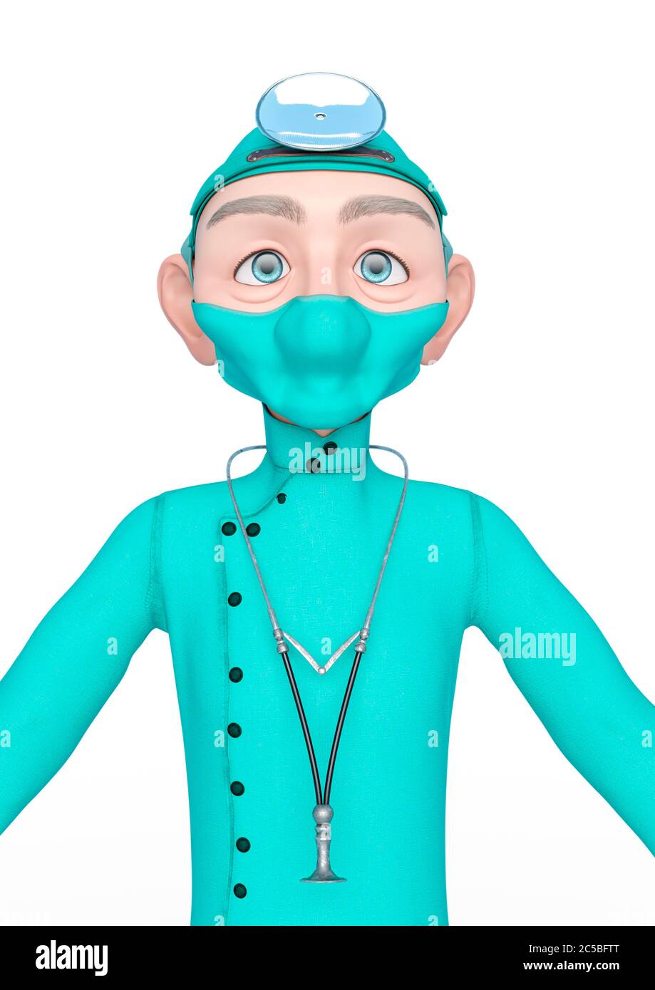old doctor cartoon, 3d illustration Stock Photo - Alamy