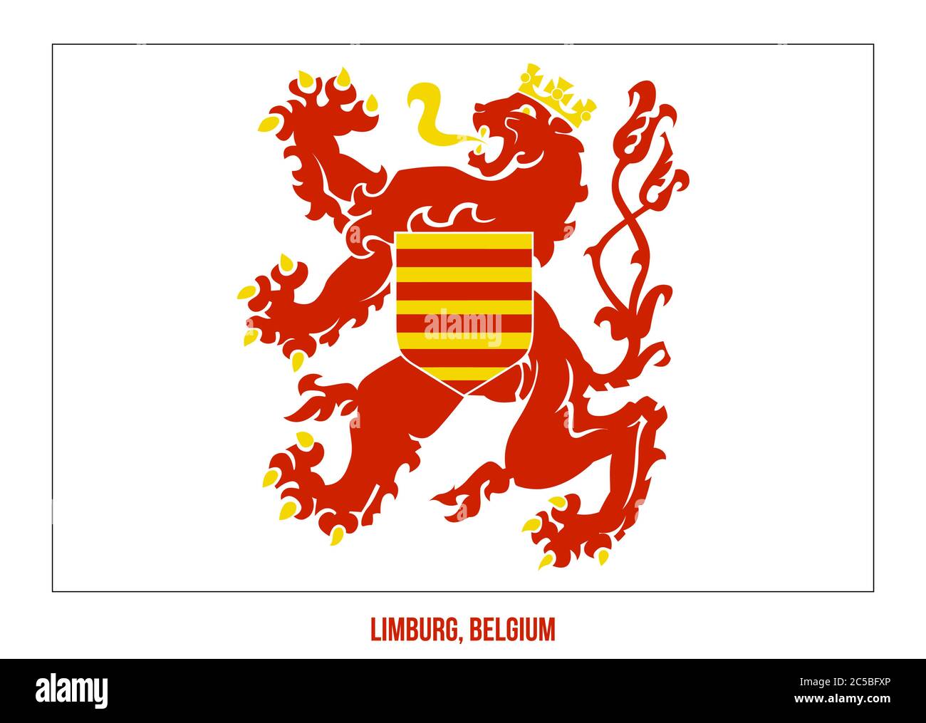Limburg Flag Vector Illustration on White Background. Provinces Flags ...