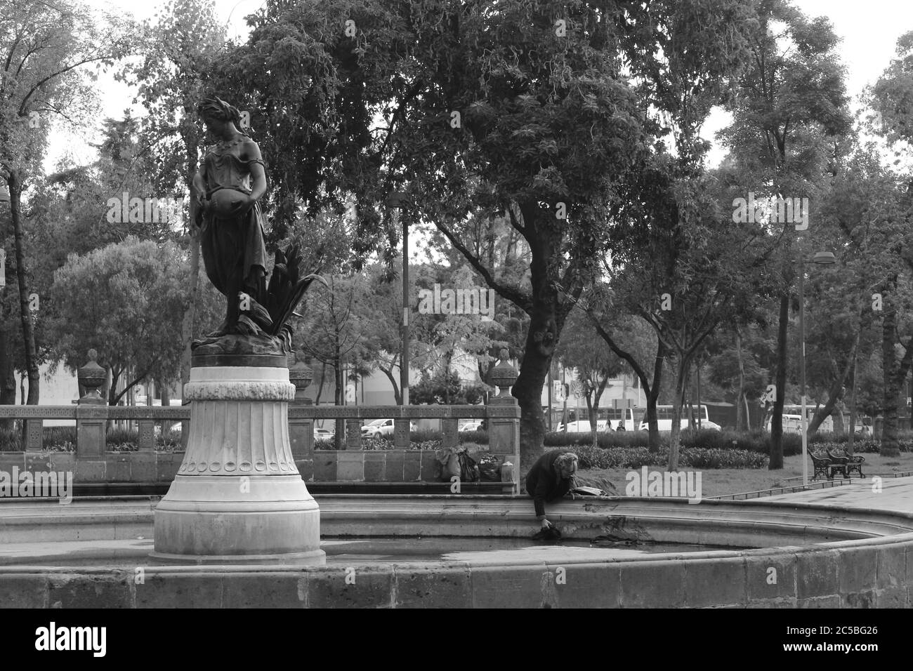 MEXICO CITY, MEXICO - September / 21 / 2018 old mexican woman washing ...