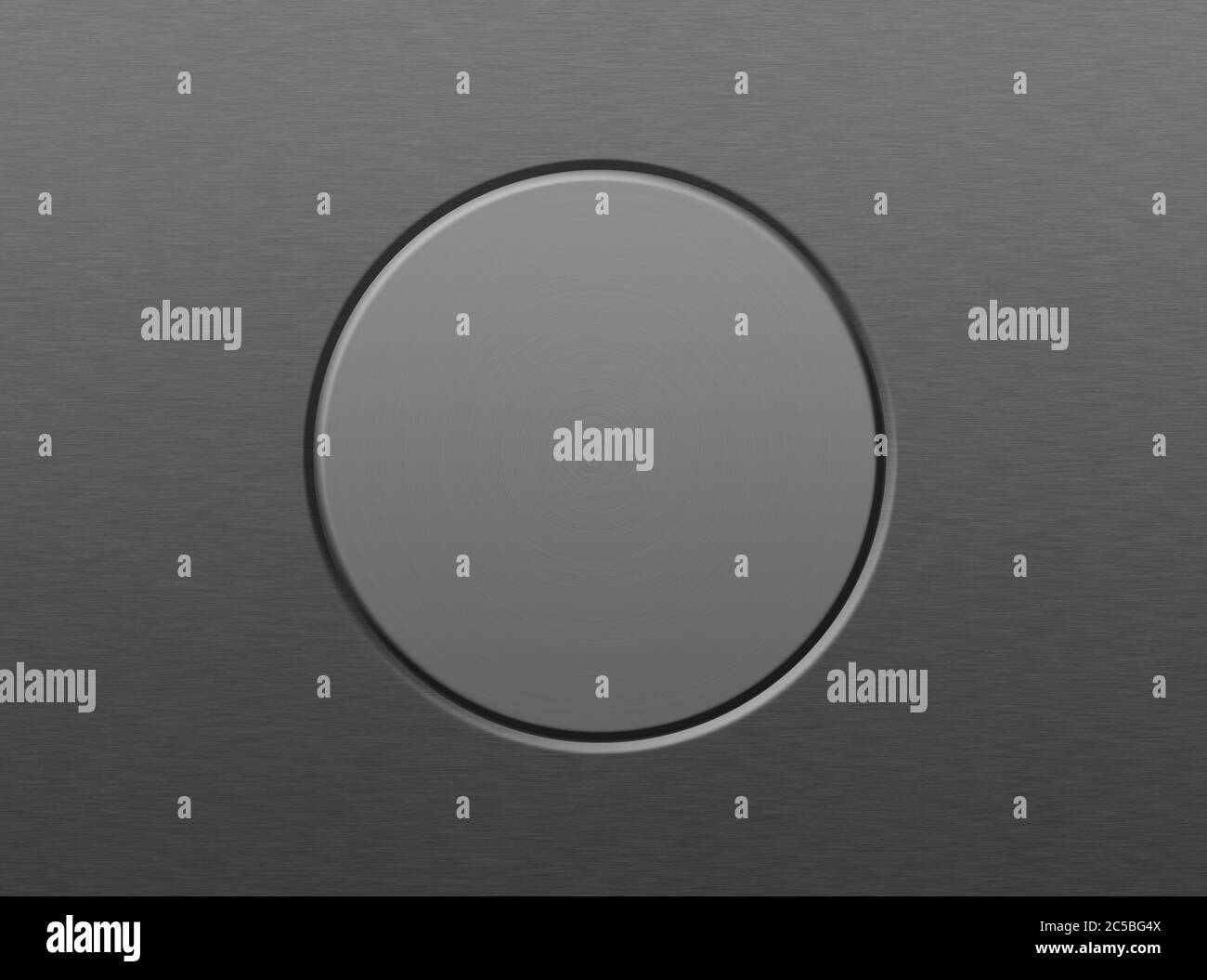 Interesting illustration of a clean metal surface with a button with a ...