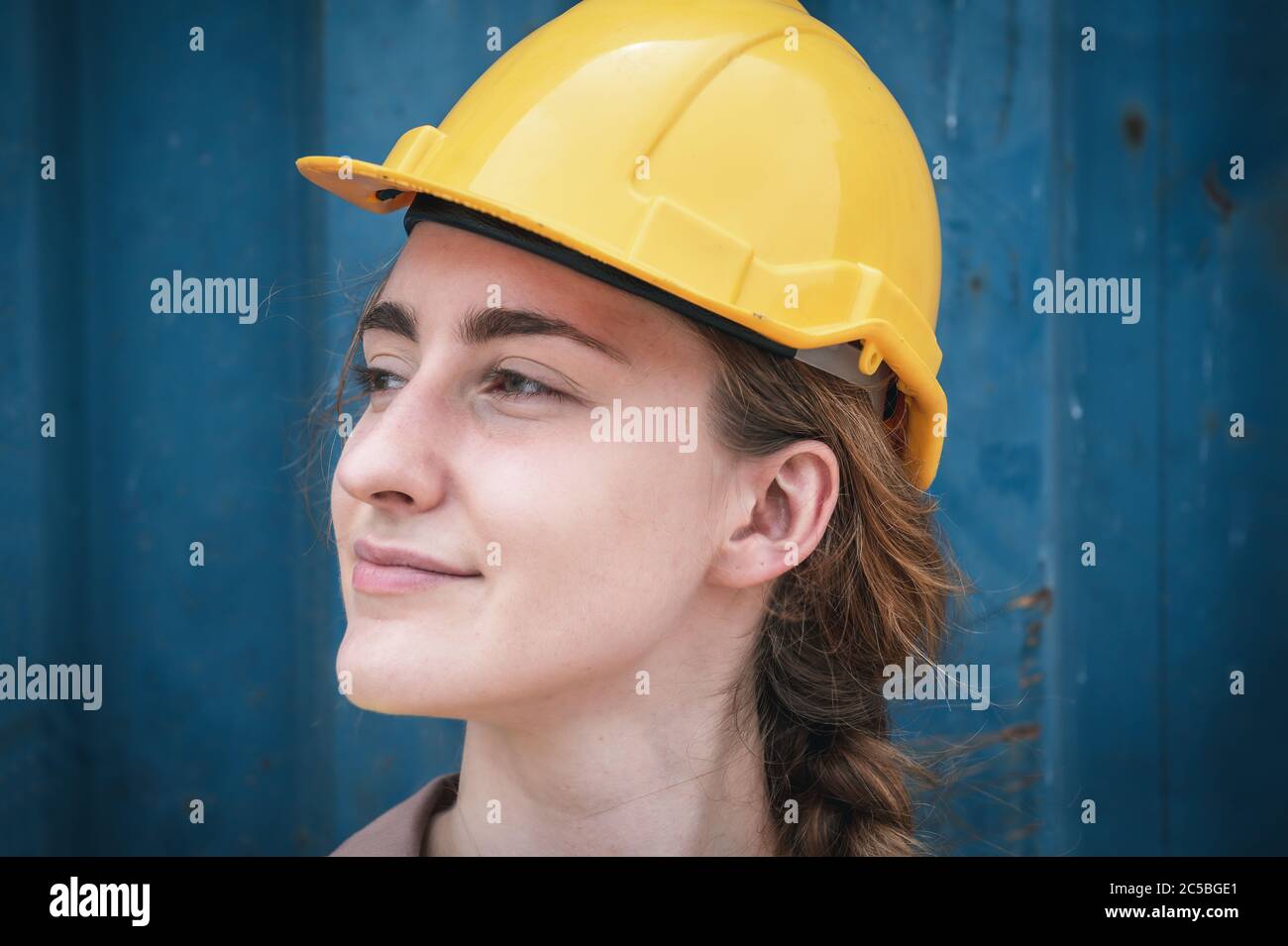Portrait of Confident Transport Engineer Woman in Safety Equipment ...