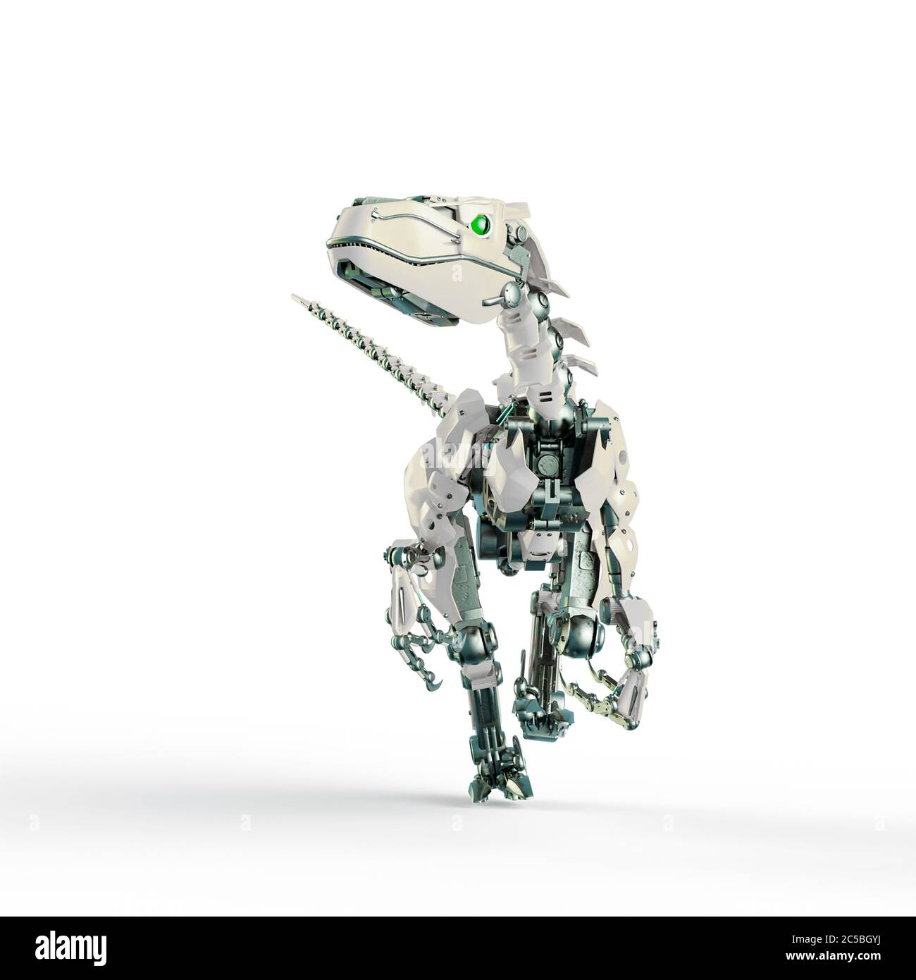 dino raptor robot is walking, 3d illustration Stock Photo - Alamy