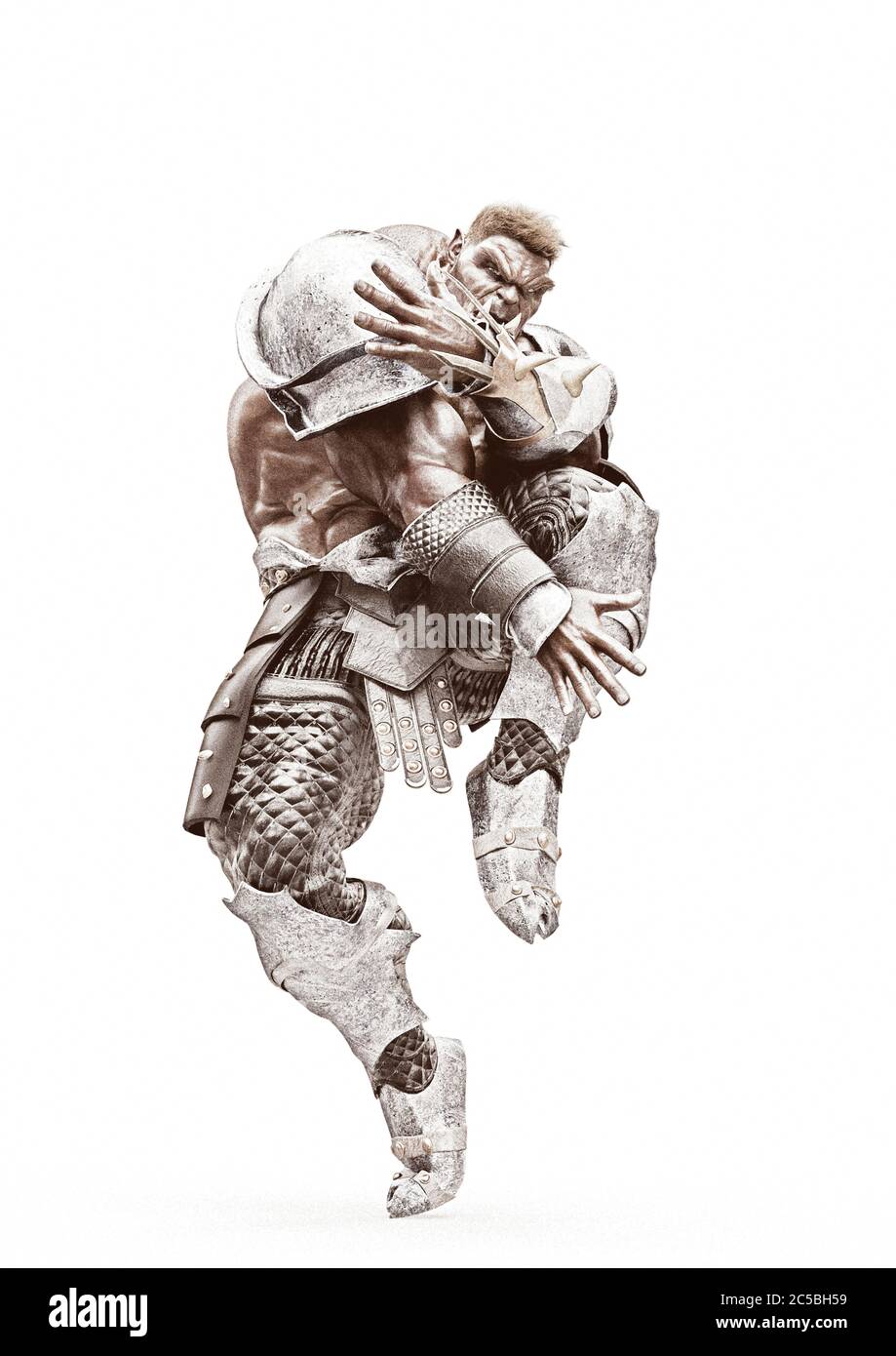 orc dancing in a white background, 3d illustration Stock Photo - Alamy