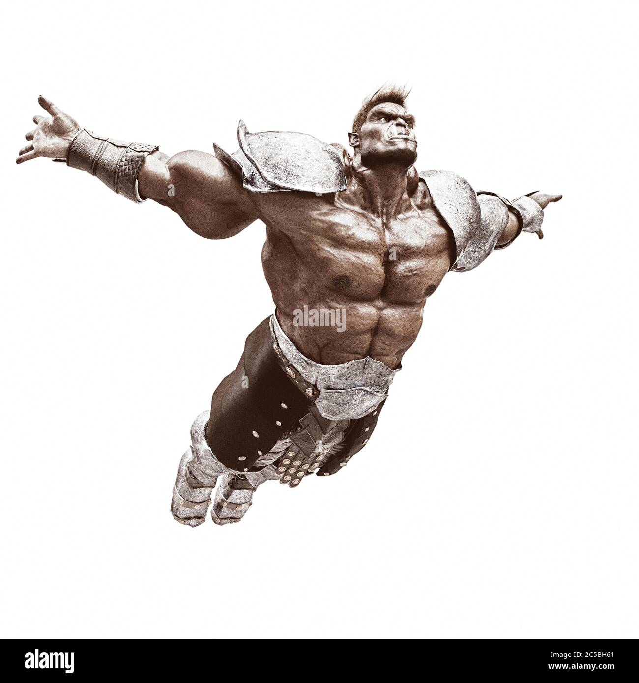 orc free jump in a white background, 3d illustration Stock Photo - Alamy
