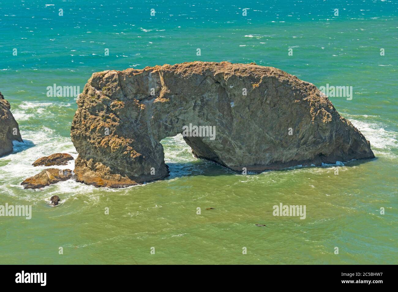 Giant Sea Arch on the Coast near the Arch Rock Picnic Area on the ...