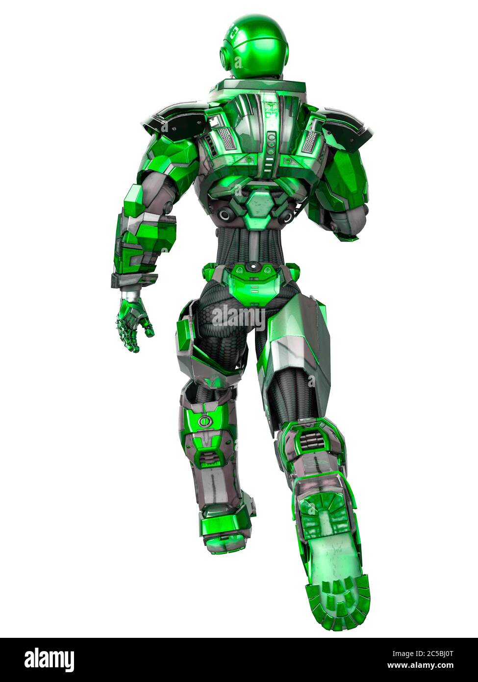 knight vision running back view, 3d illustration Stock Photo - Alamy