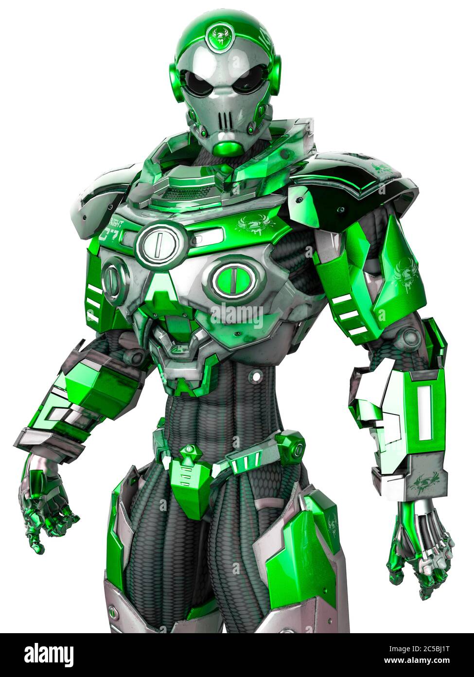 knight vision stand up close up front view, 3d illustration Stock Photo ...