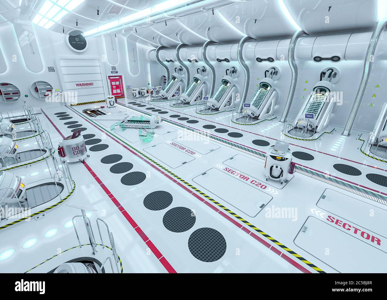 hibernation chamber scene seven, 3d illustration Stock Photo - Alamy