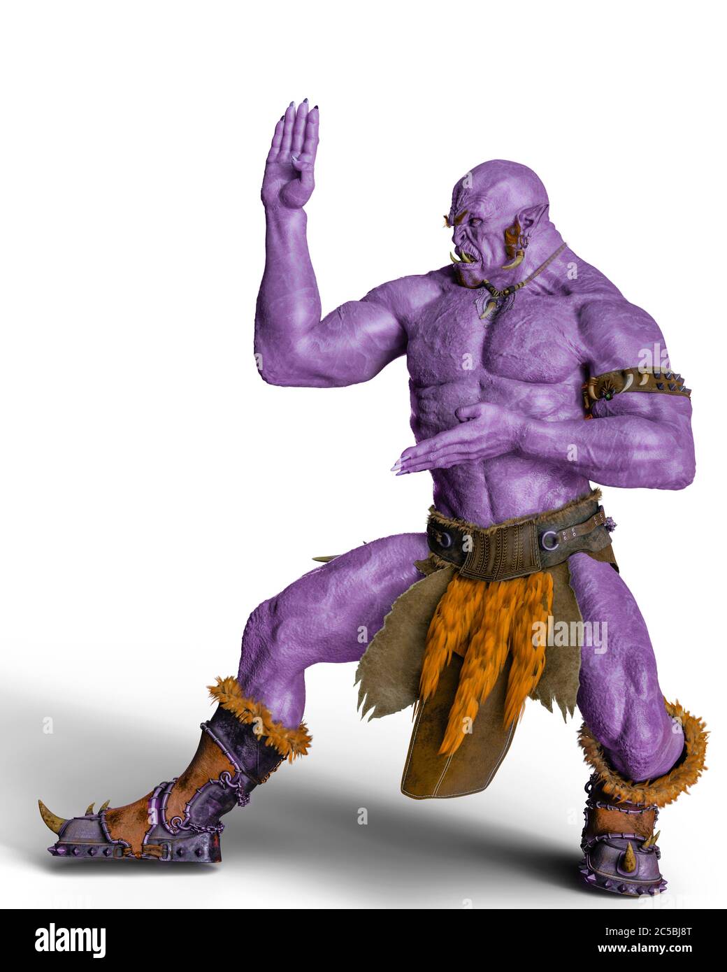 moon purple ogre in white background Stock Photo - Alamy