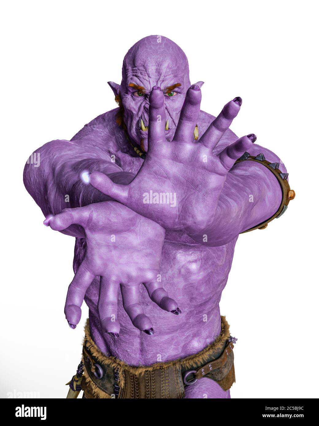 moon purple ogre in white background Stock Photo - Alamy