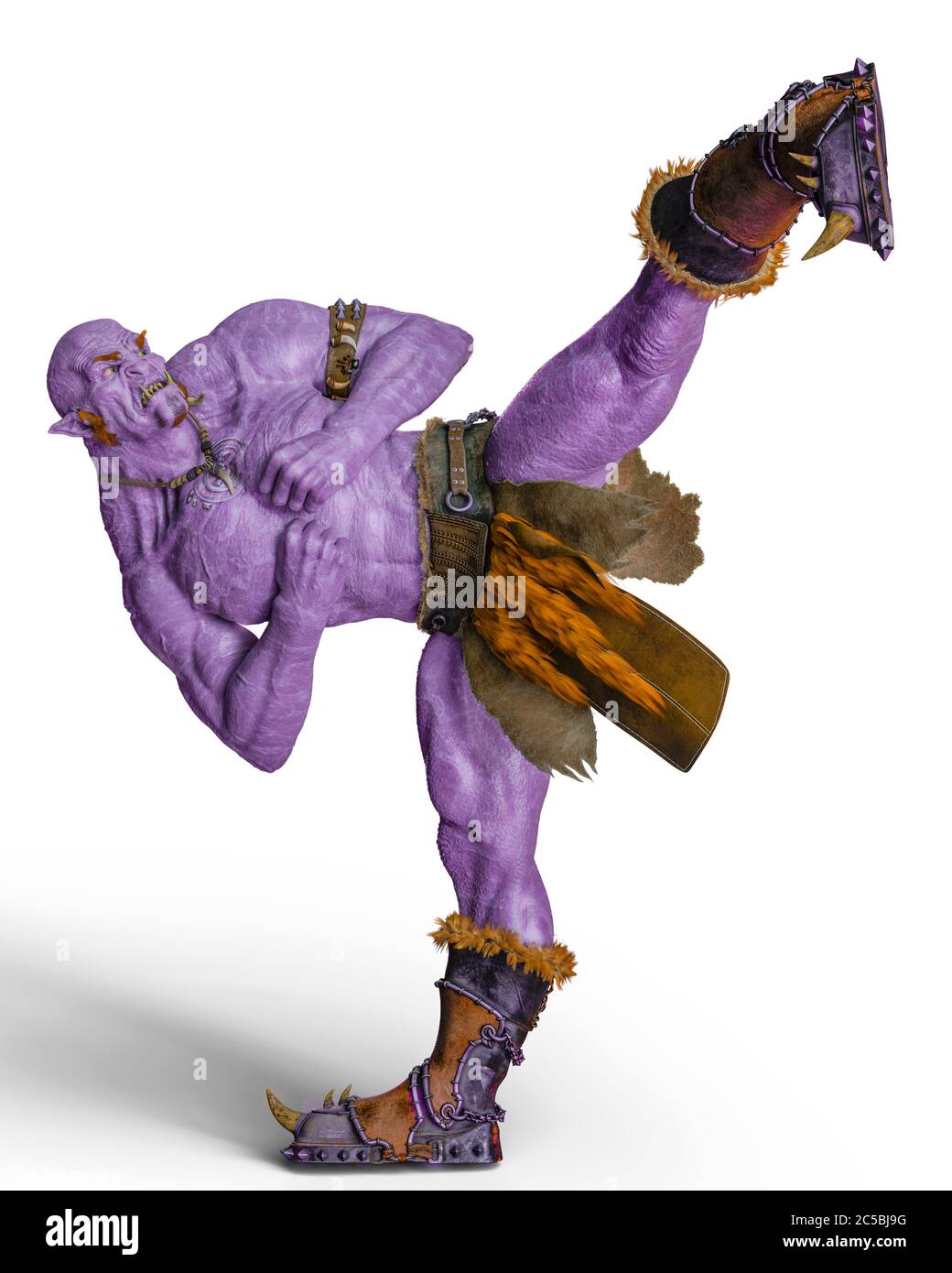 moon purple ogre in white background Stock Photo - Alamy