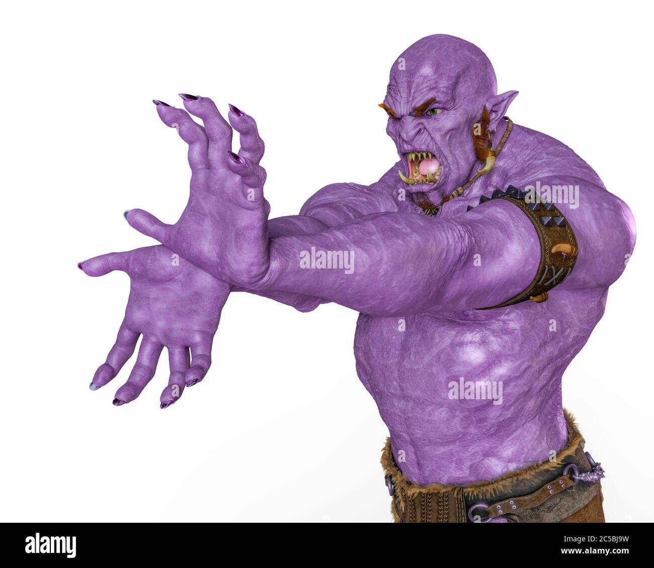 moon purple ogre in white background Stock Photo - Alamy
