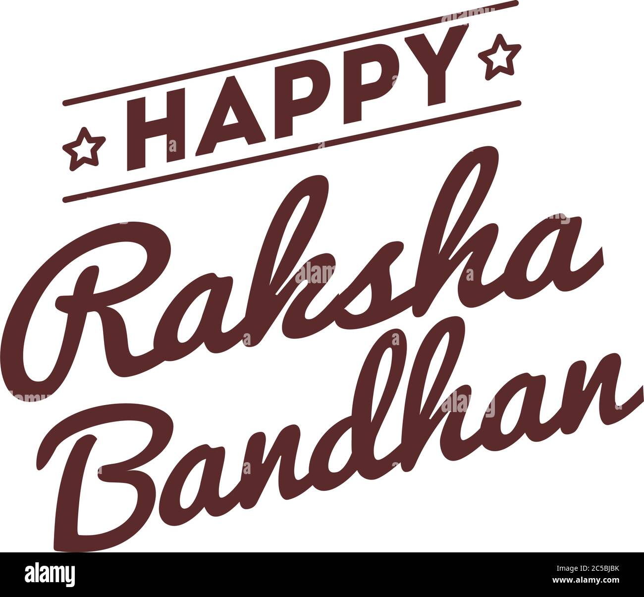 happy raksha bandhan celebration with lettering line style vector ...