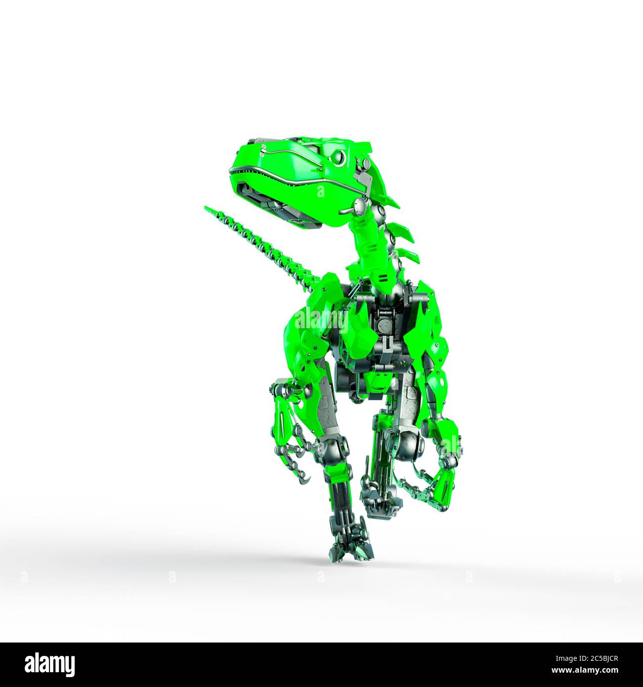 dino raptor robot is walking, 3d illustration Stock Photo - Alamy
