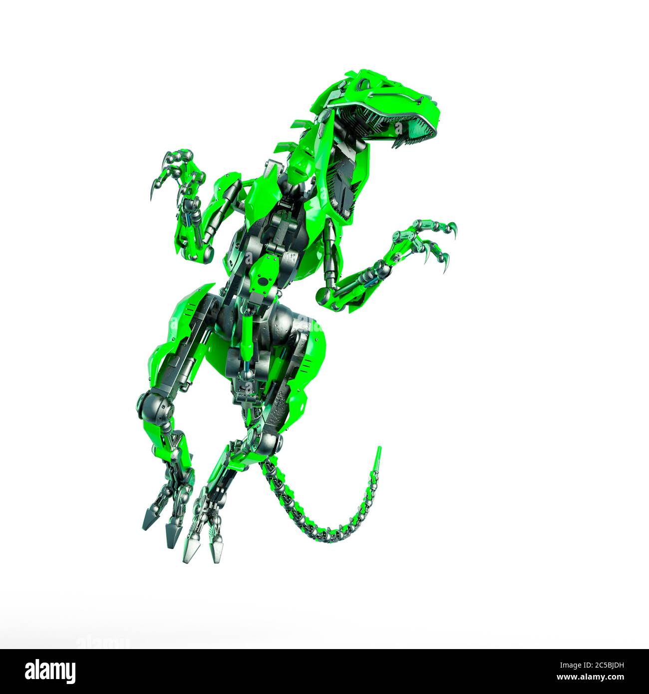 dino raptor robot is flying, 3d illustration Stock Photo - Alamy