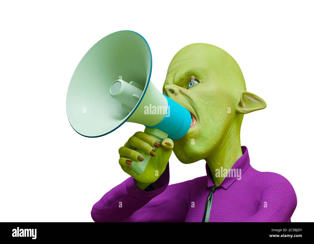 my boss is a funny monster character is holding a bullhorn and also ...