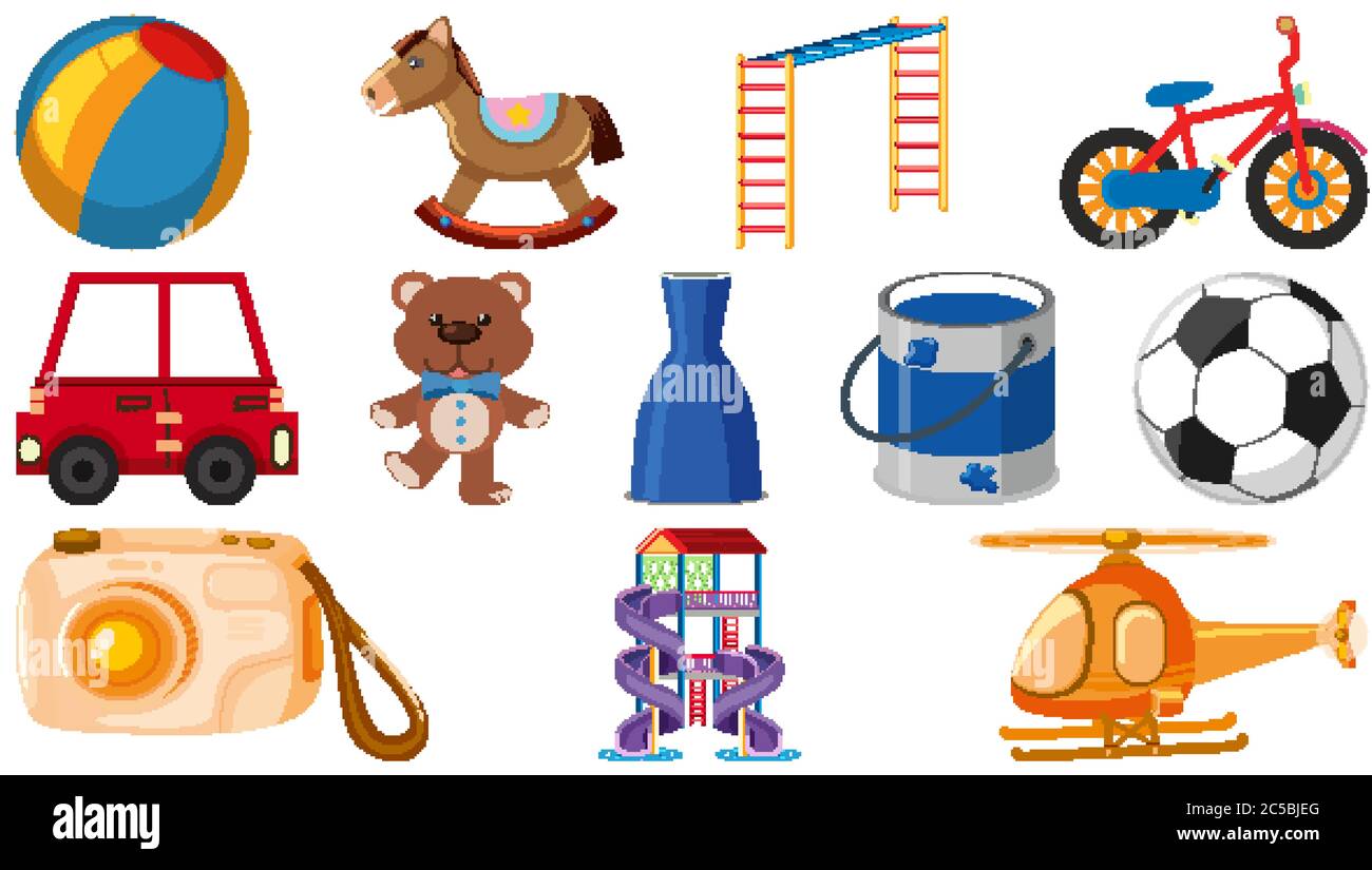 Set of various objects cartoon illustration Stock Vector Image & Art ...