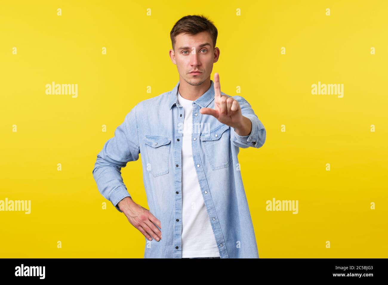 Lifestyle, people emotions and summer leisure concept. Serious gay man ...