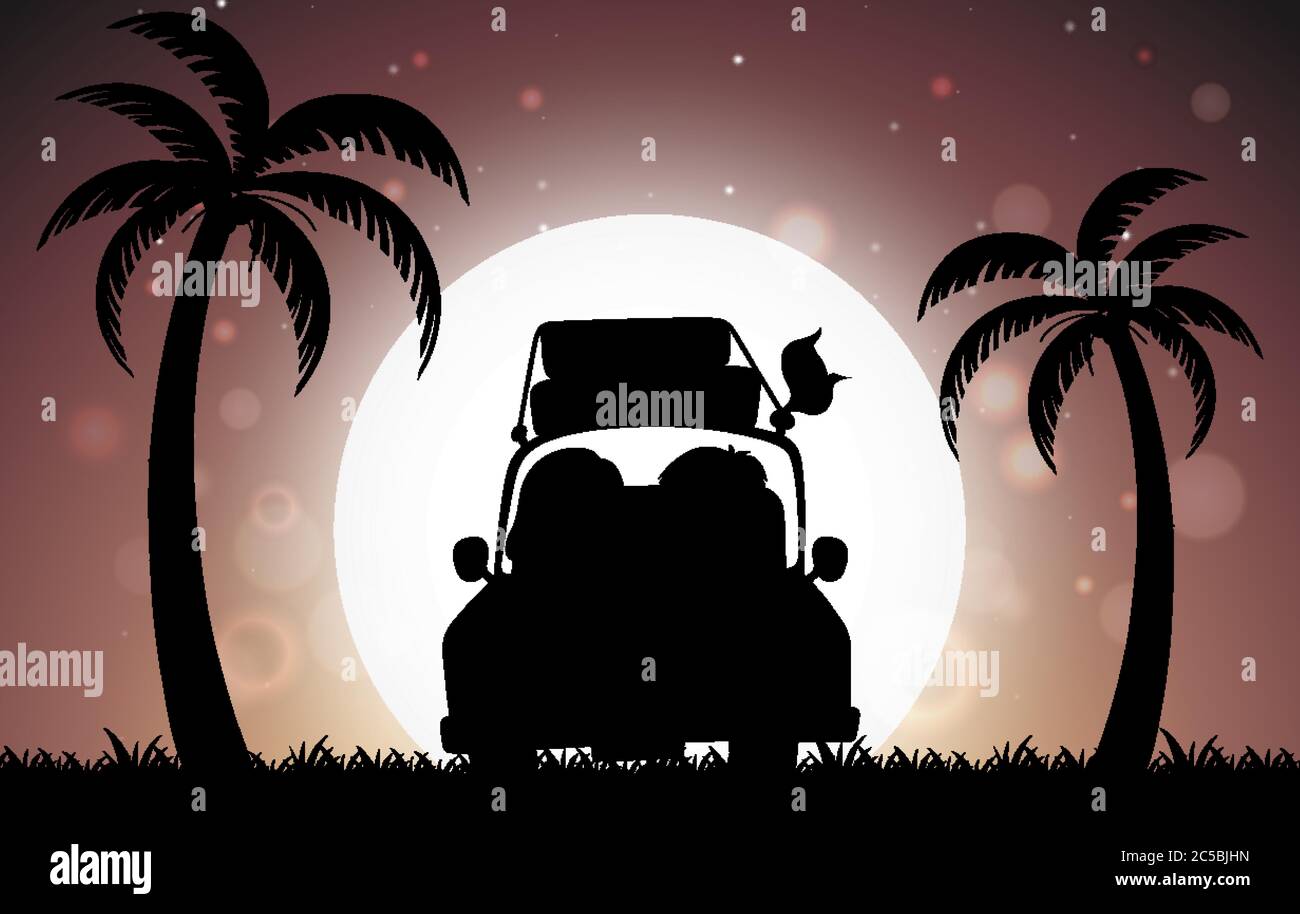 A couple road trip shadow illustration Stock Vector Image & Art - Alamy