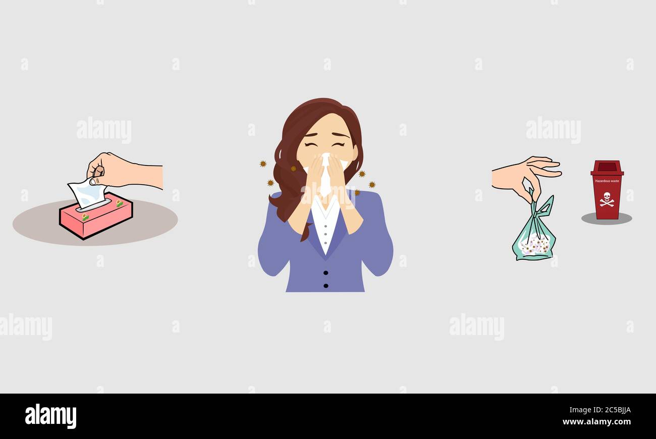 Paper tissue with box,used to cover the nose and mouth when coughing or ...