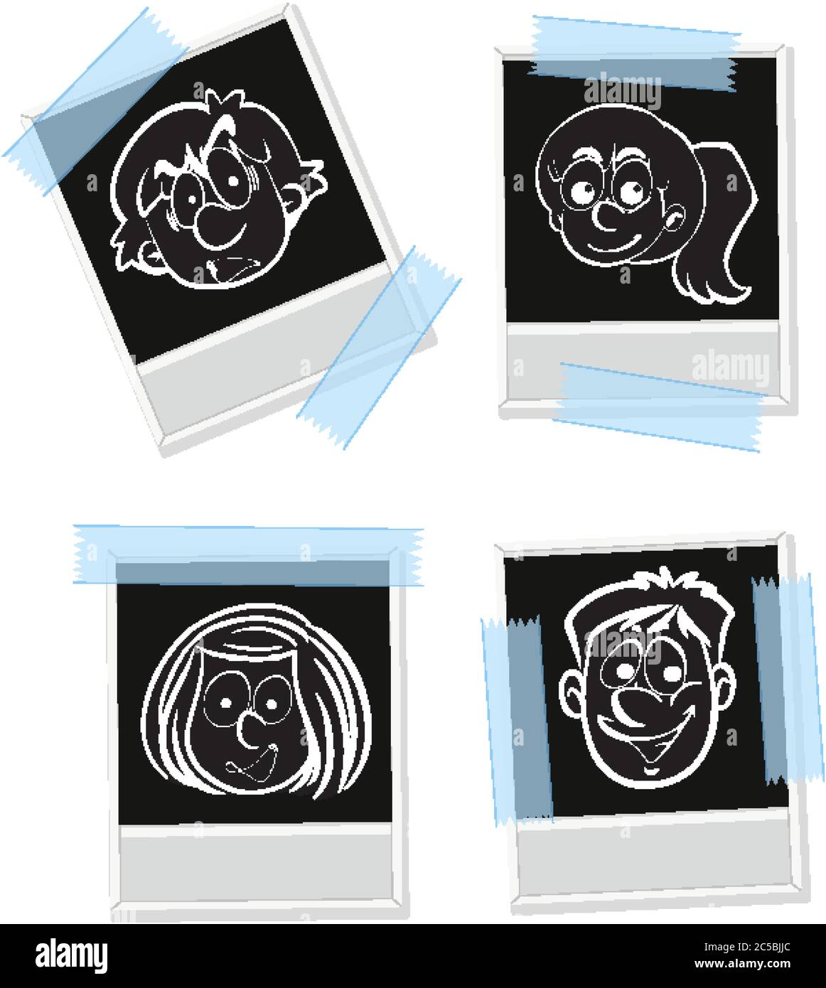 Set of note sketching people head illustration Stock Vector Image & Art ...