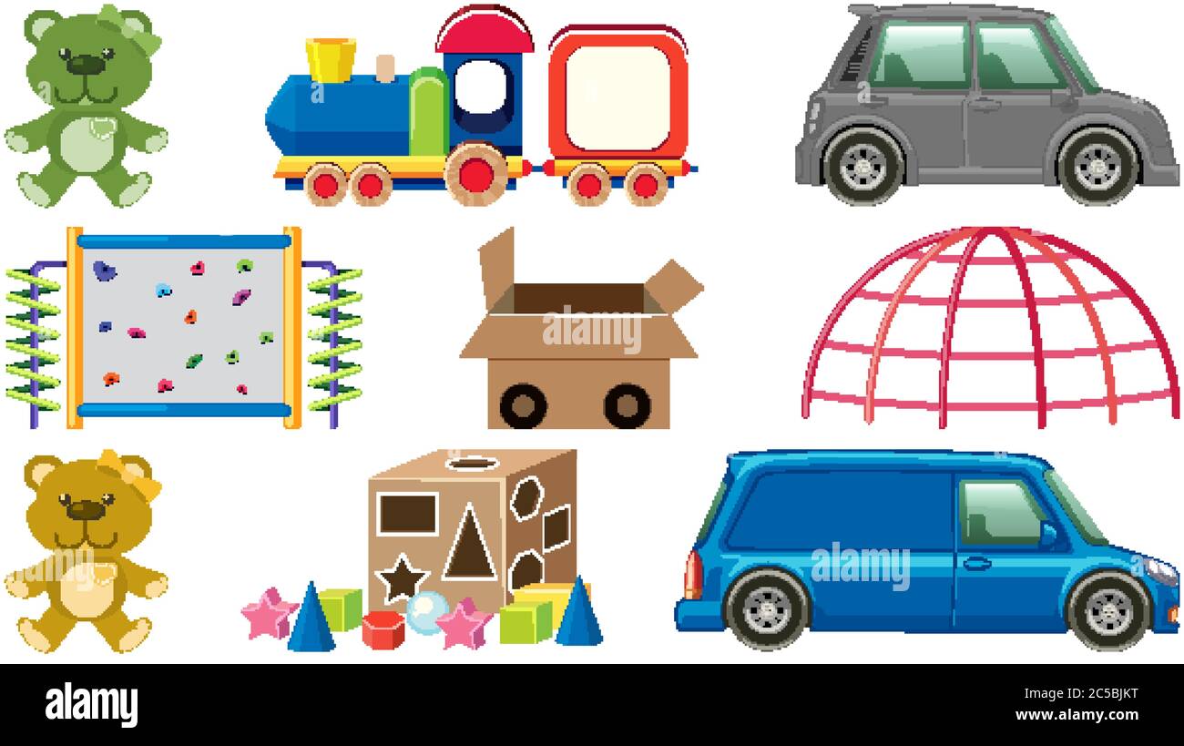 Set of various objects cartoon illustration Stock Vector Image & Art ...