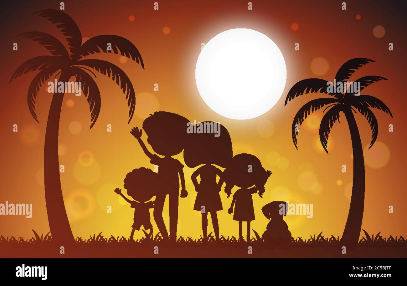 Family on the summer holiday illustration Stock Vector Image & Art - Alamy