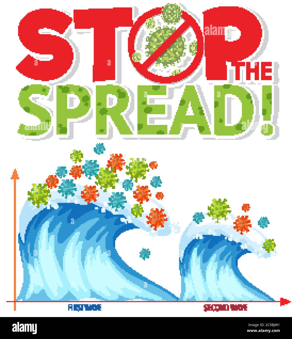 Second Wave of Corona Virus illustration Stock Vector Image & Art - Alamy