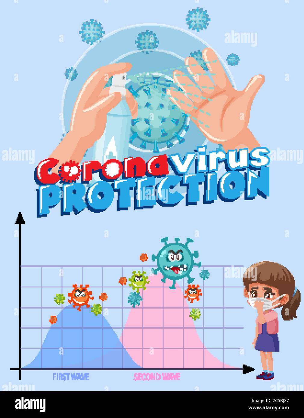 Second Wave of Corona Virus illustration Stock Vector Image & Art - Alamy