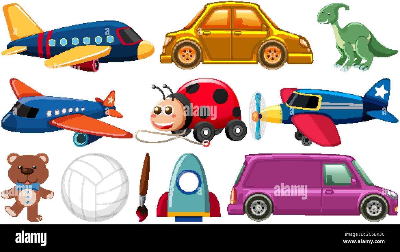 Set of various objects cartoon illustration Stock Vector Image & Art ...