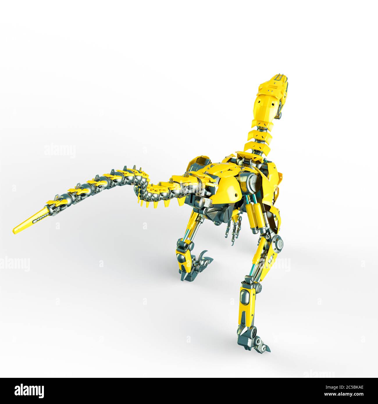 dino raptor robot rear view, 3d illustration Stock Photo - Alamy