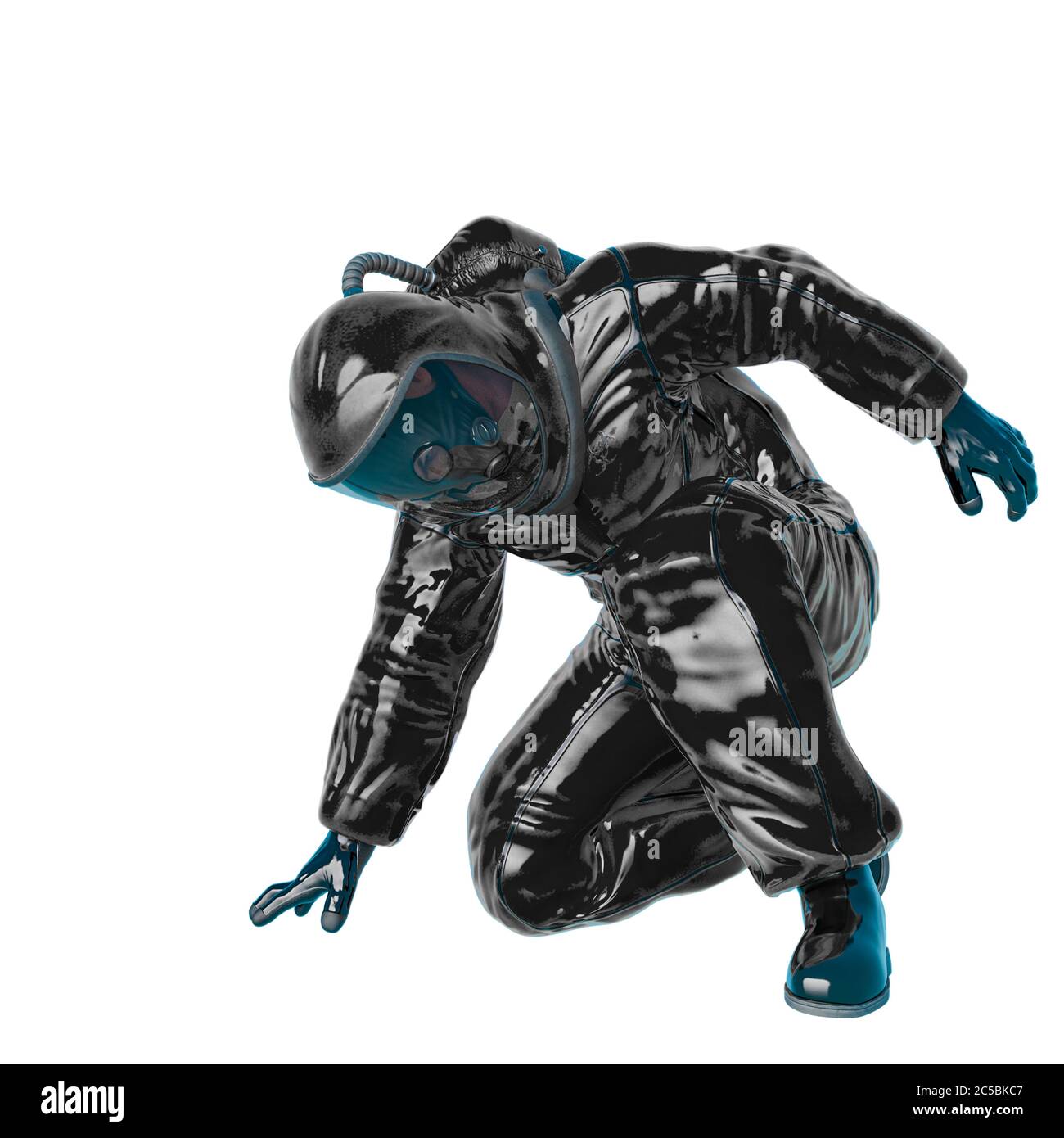 man in a biohazard suit, 3d illustration Stock Photo - Alamy