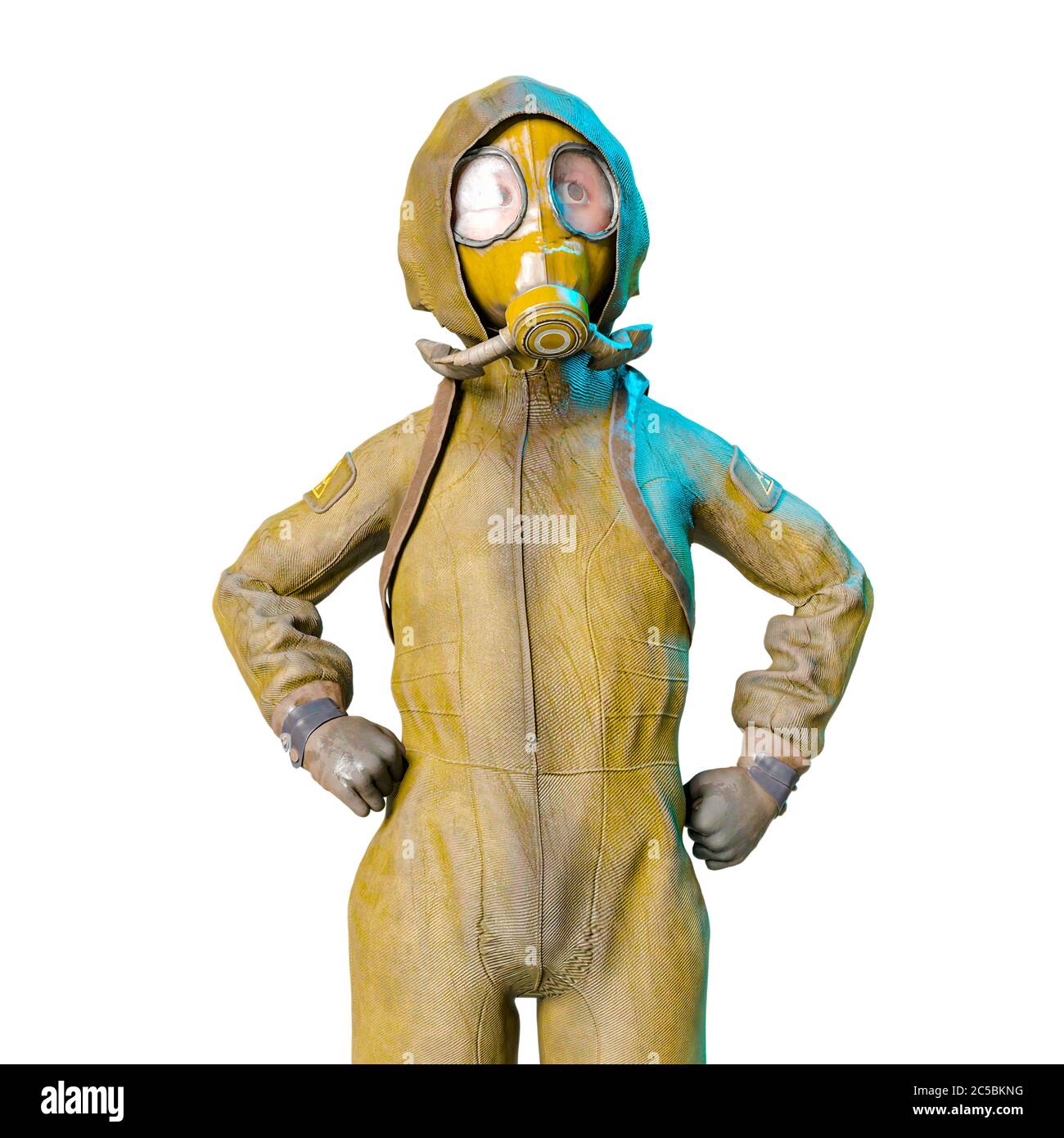 radioactive cartoon in white background, 3d illustration Stock Photo ...