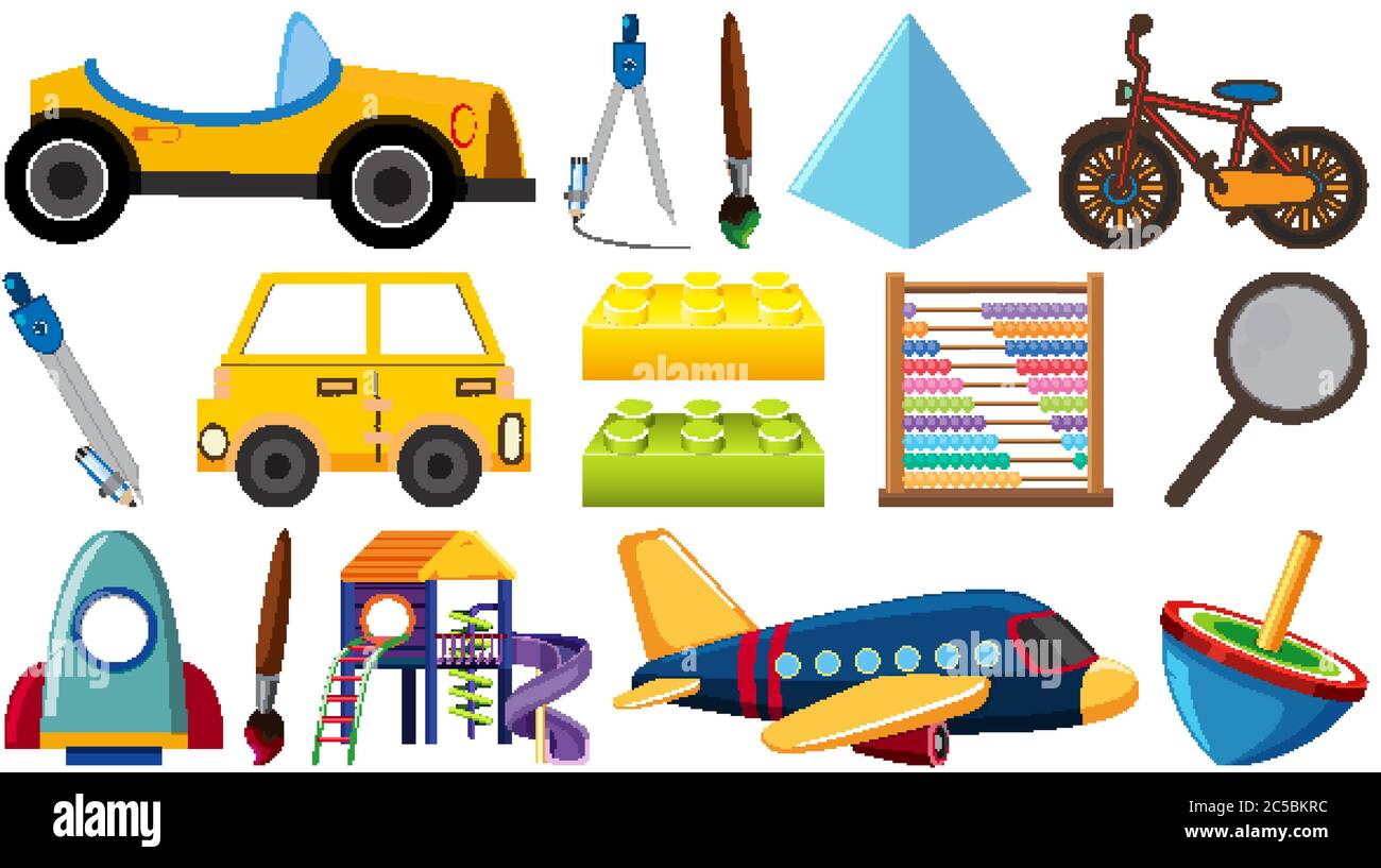 Set of various objects cartoon illustration Stock Vector Image & Art ...