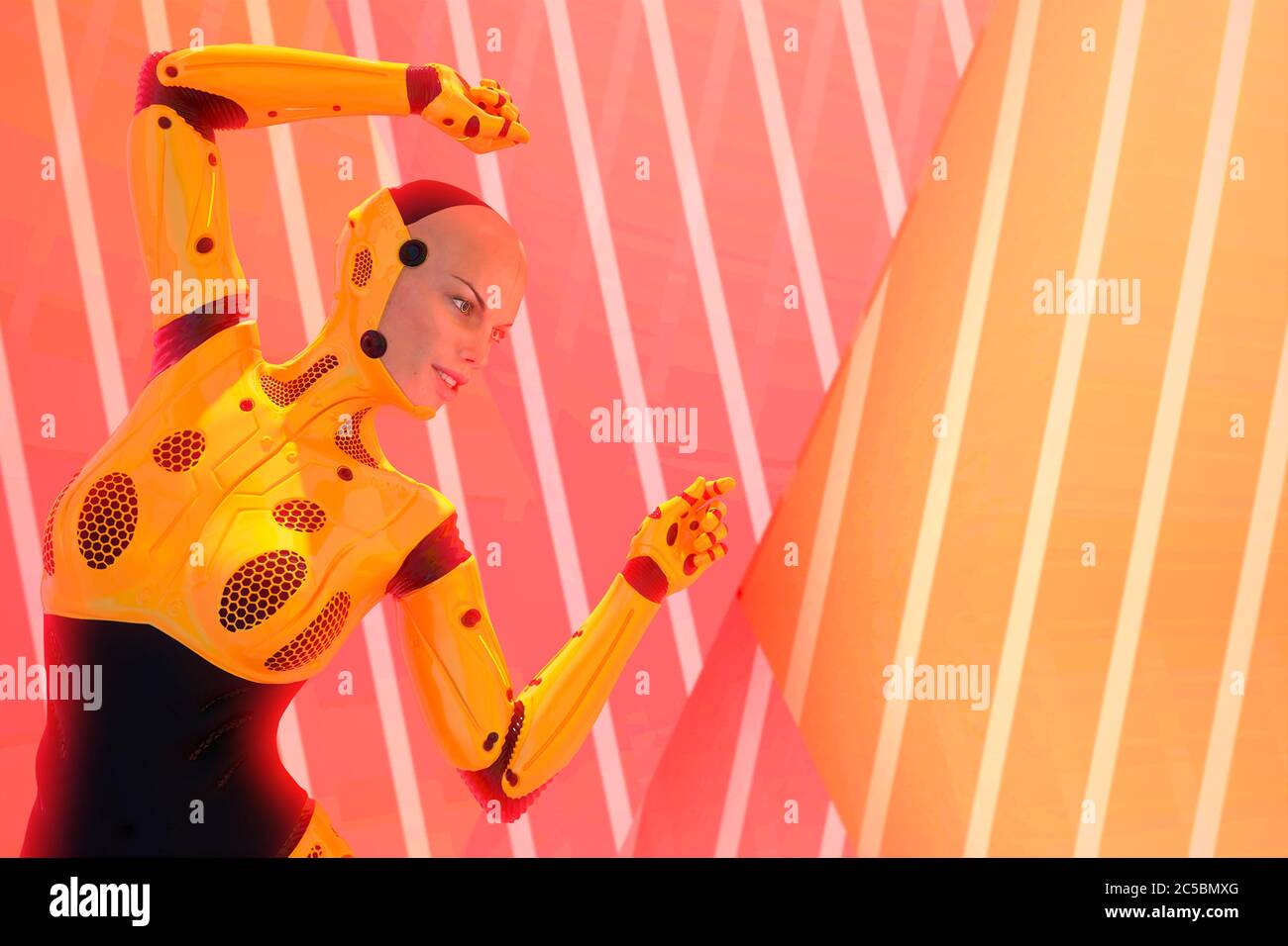 android girl dancing hip hop in white background nice move, 3d ...