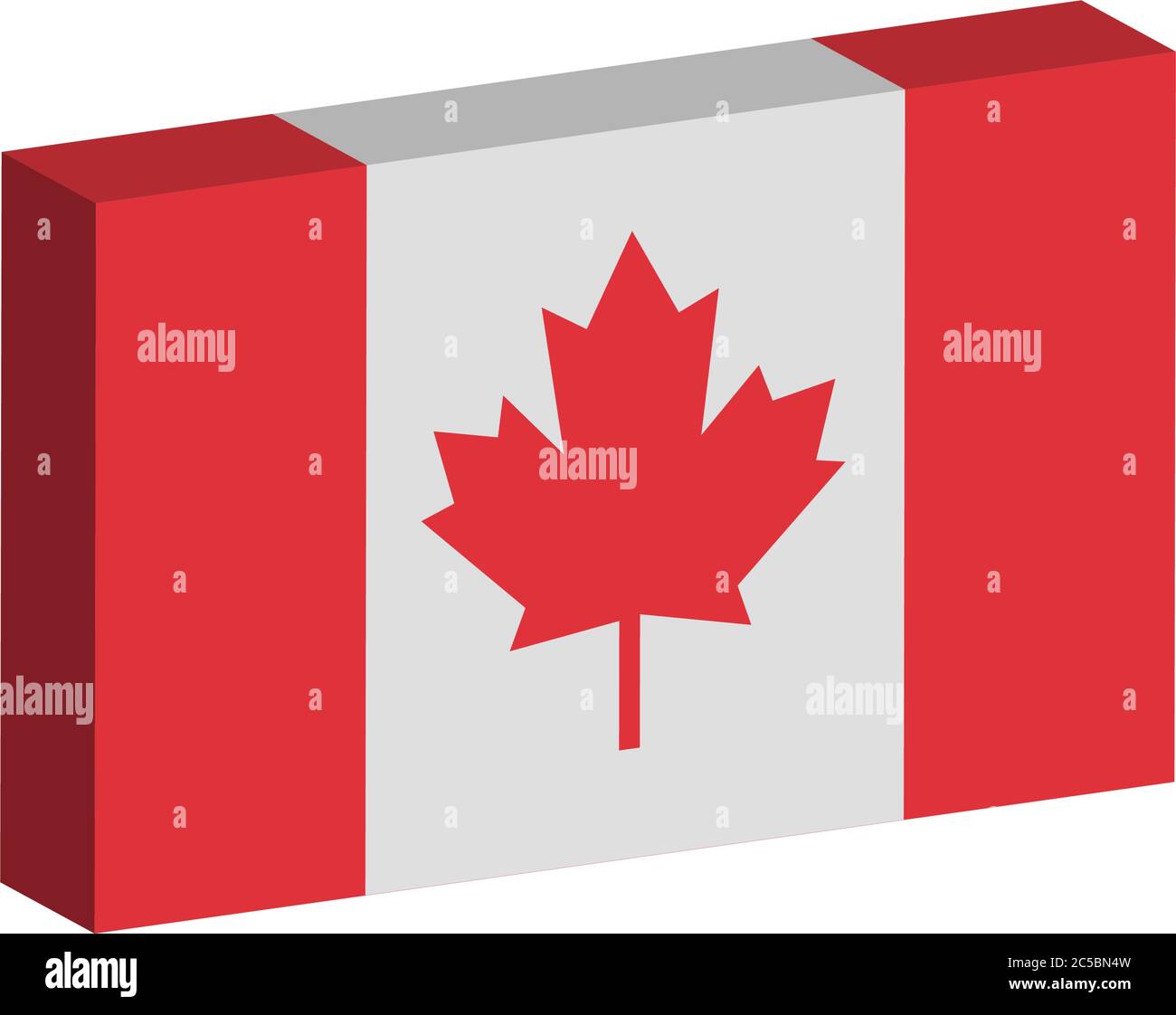 3D flag of Canada Stock Vector Image & Art - Alamy
