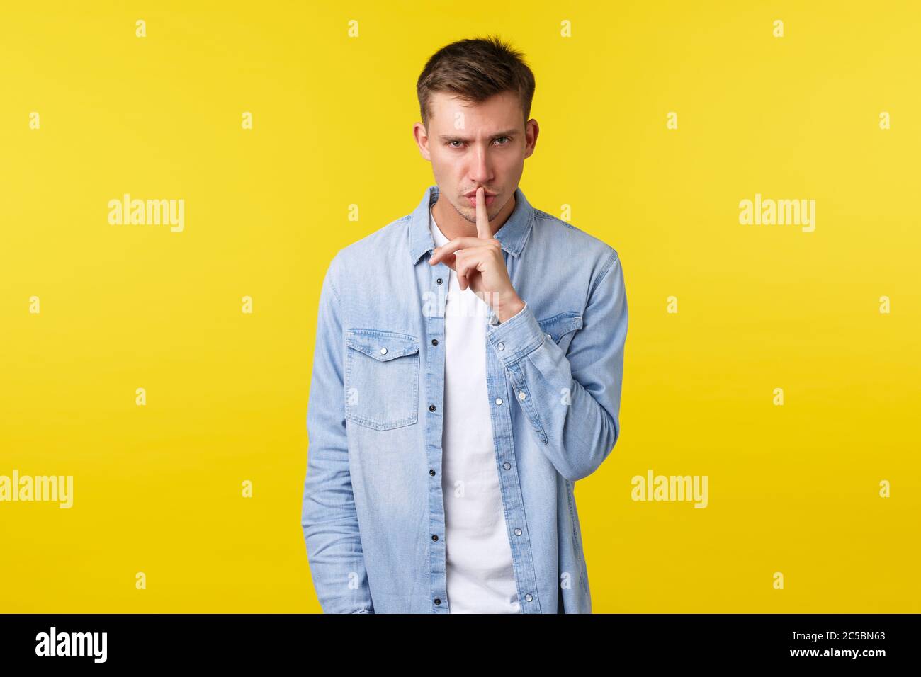Man asking keep silent hi-res stock photography and images - Alamy