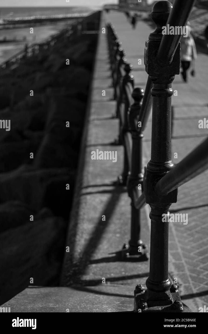 Seawall, sea wall, promenade, waterfront, sea, defences, of towns, of ...