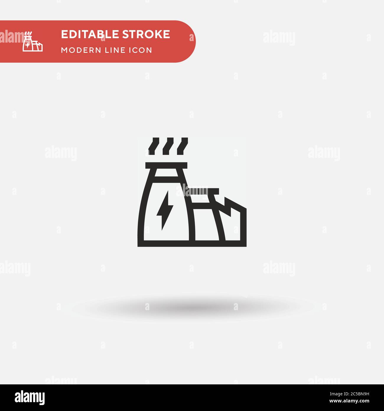 Pollution Simple vector icon. Illustration symbol design template for ...