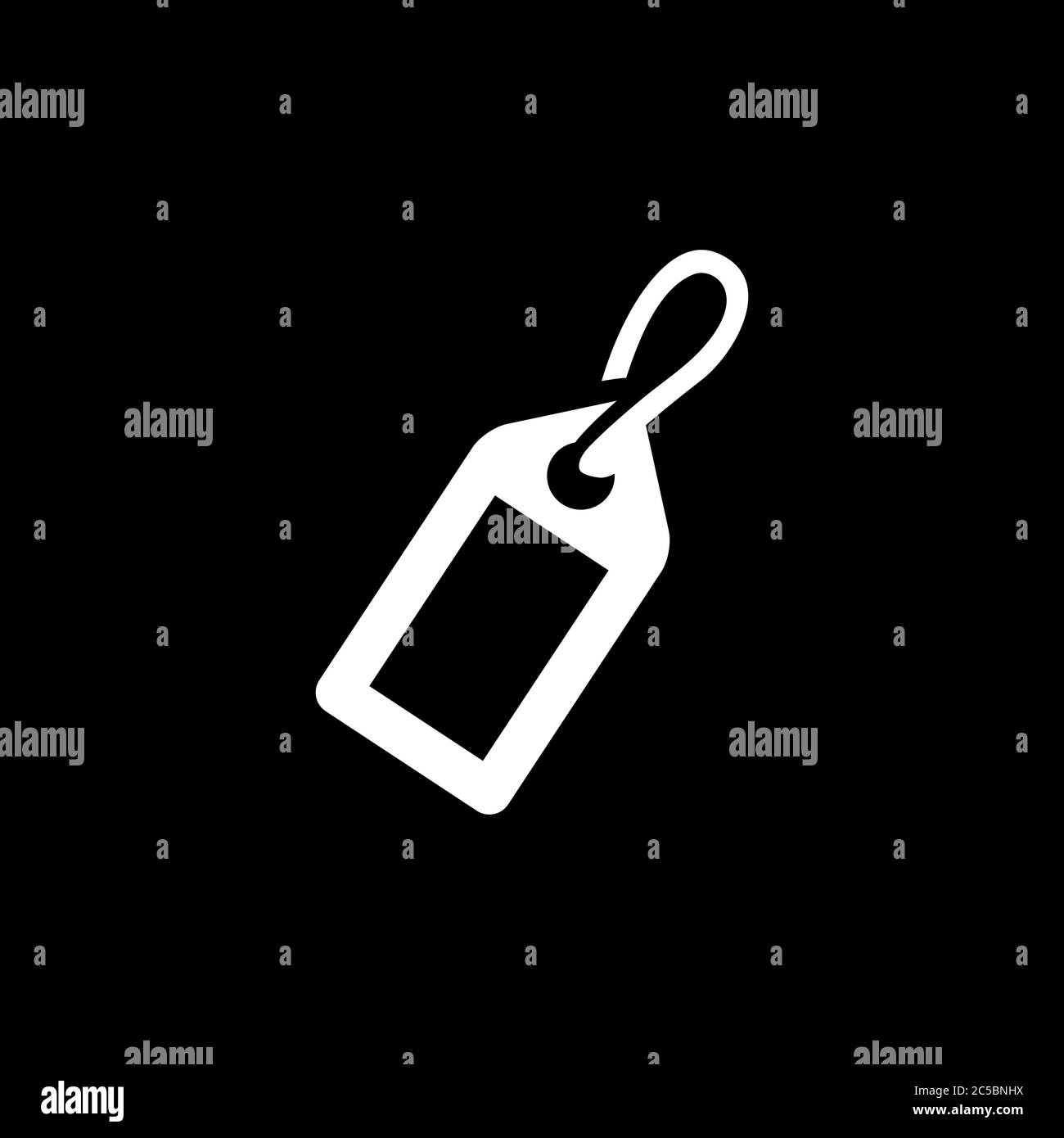 Tag Icon On Black Background. Black Flat Style Vector Illustration ...