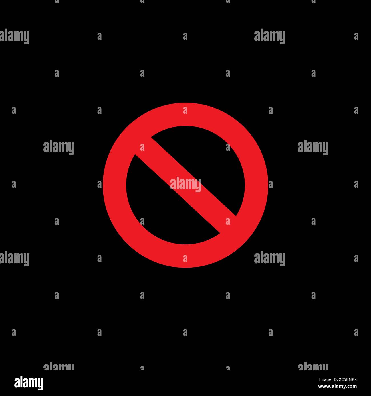 Stop Sign Icon On Black Background. Black Flat Style Vector ...