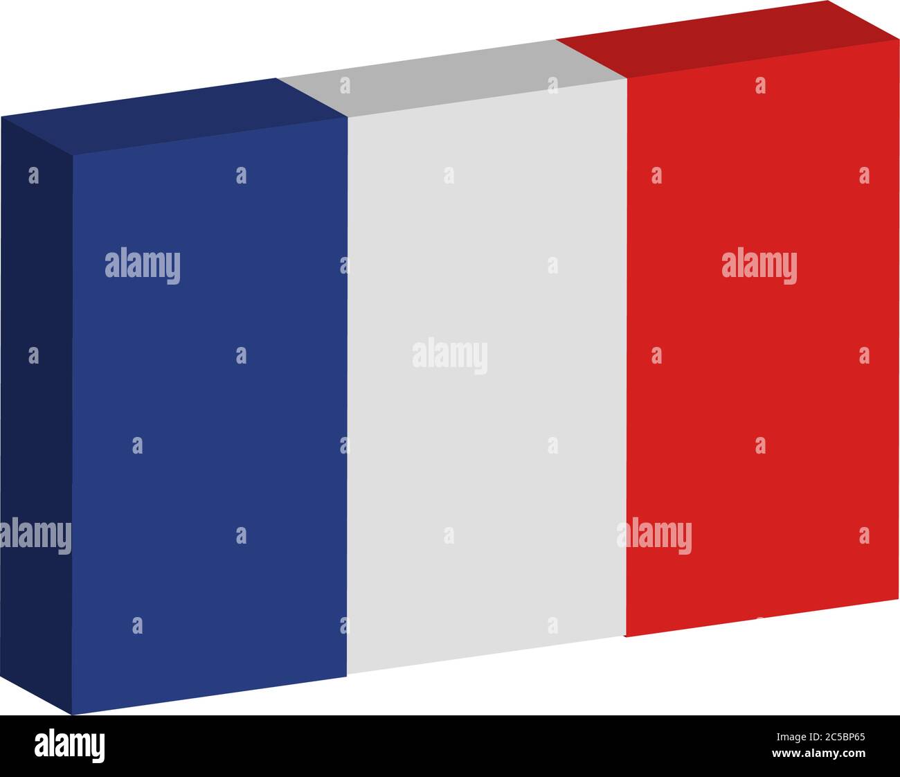 3D flag of France Stock Vector Image & Art - Alamy