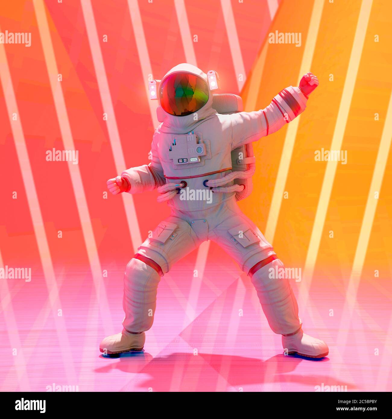 astronaut pin up, 3d illustration Stock Photo - Alamy