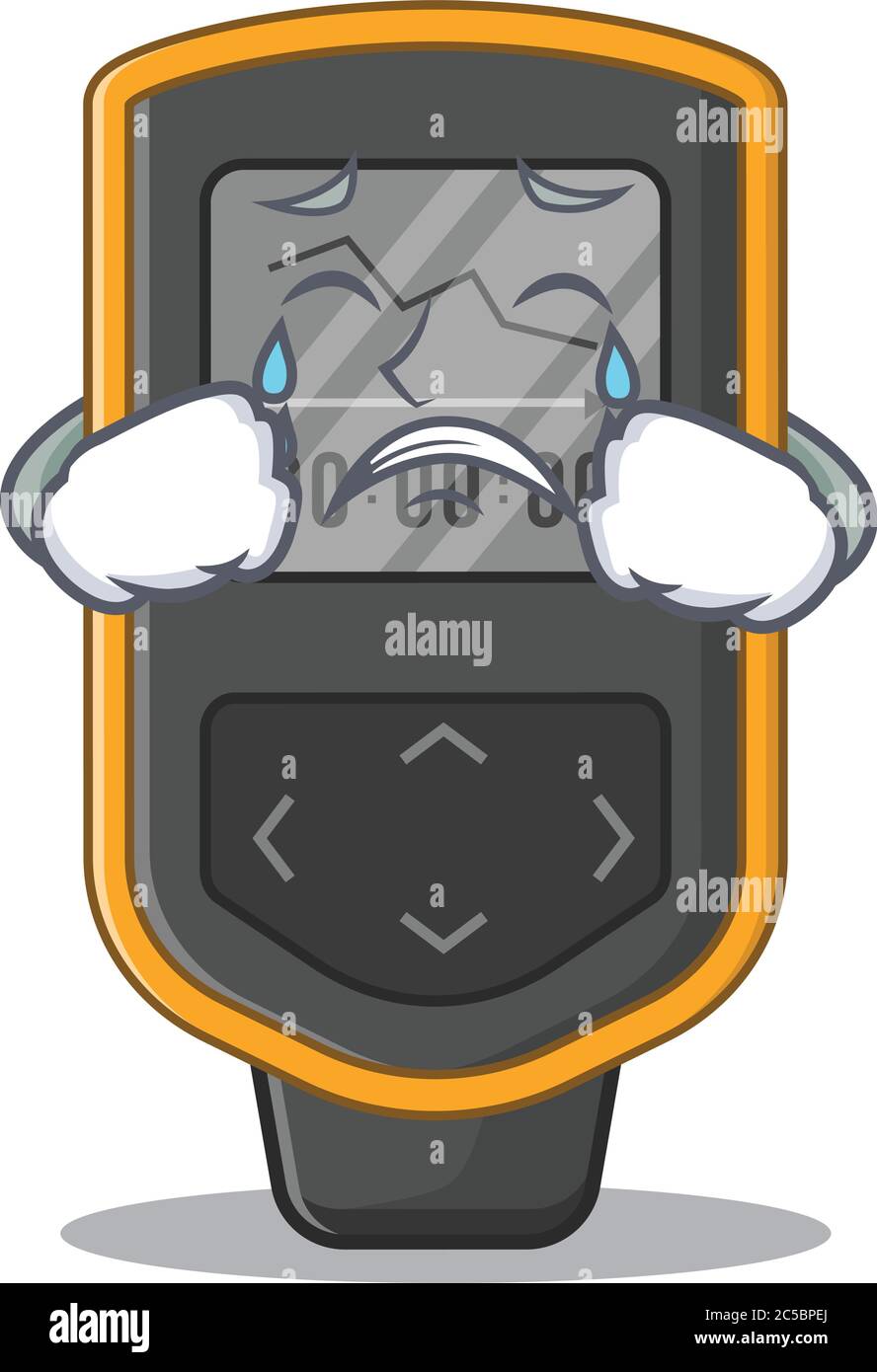 Caricature design style of dive computer with a sad face Stock Vector ...