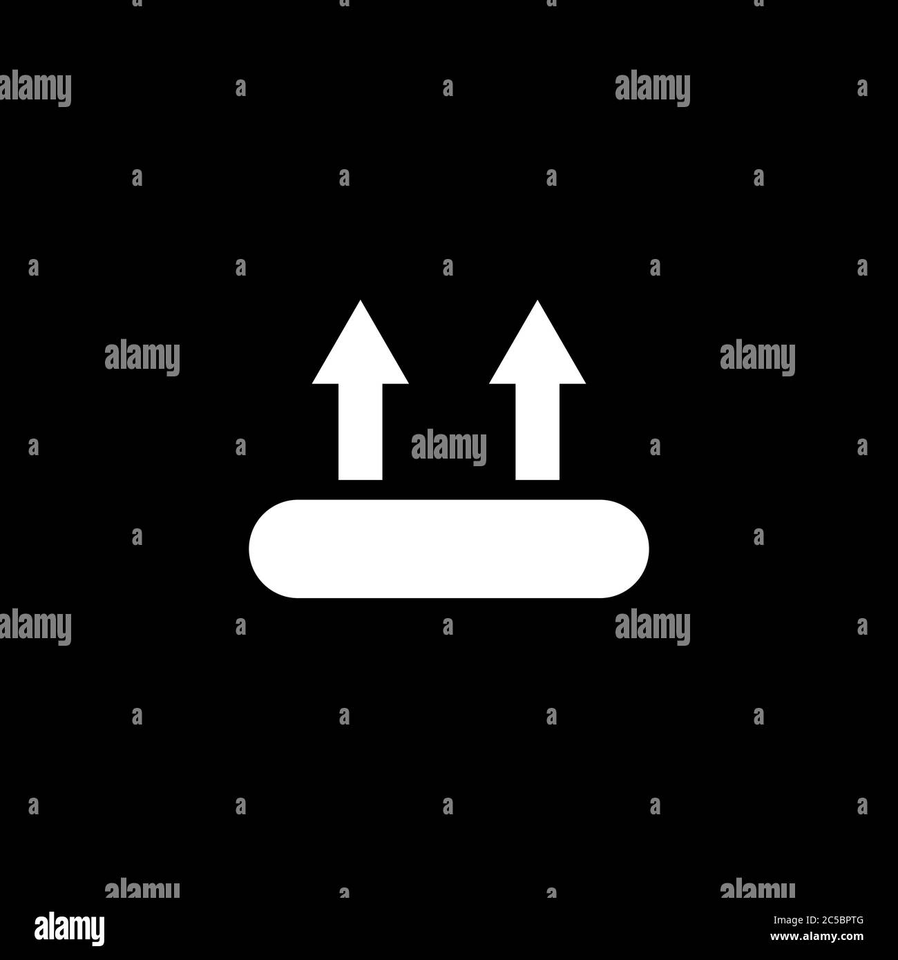 Upload Icon On Black Background. Black Flat Style Vector Illustration ...