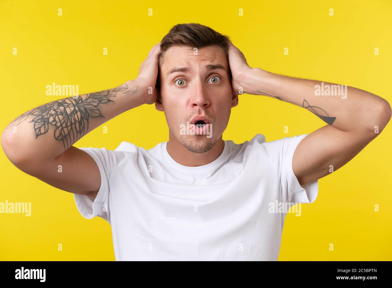 Lifestyle, summer and people emotions concept. Close-up portrait of ...