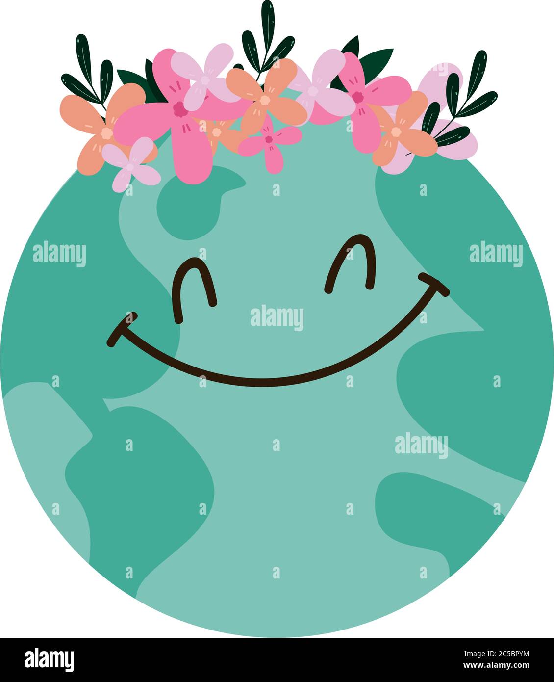 Happy earth planet cartoon Stock Vector Image & Art - Alamy