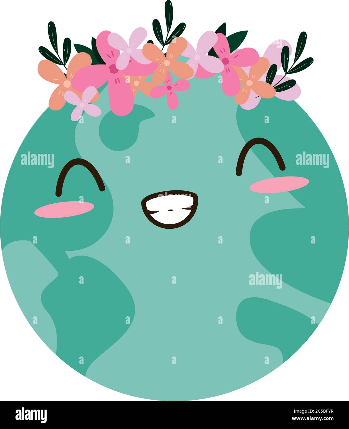 Happy earth planet cartoon Stock Vector Image & Art - Alamy
